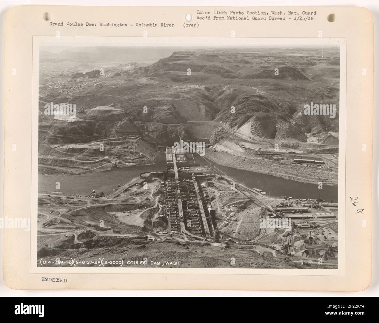 Washington - Grand Coulee Dam, Aerial Photograph Stock Photo - Alamy