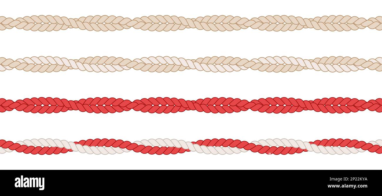 Collection of Brown and Red Ropes in Various Style Stock Photo - Alamy