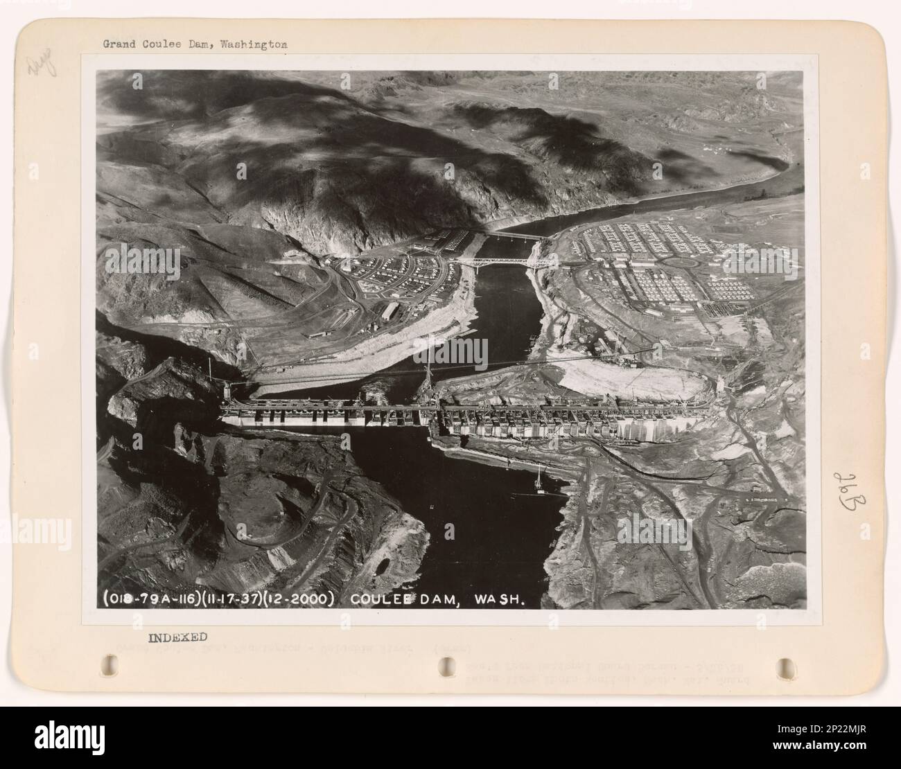 Washington - Grand Coulee Dam, Aerial Photograph Stock Photo - Alamy