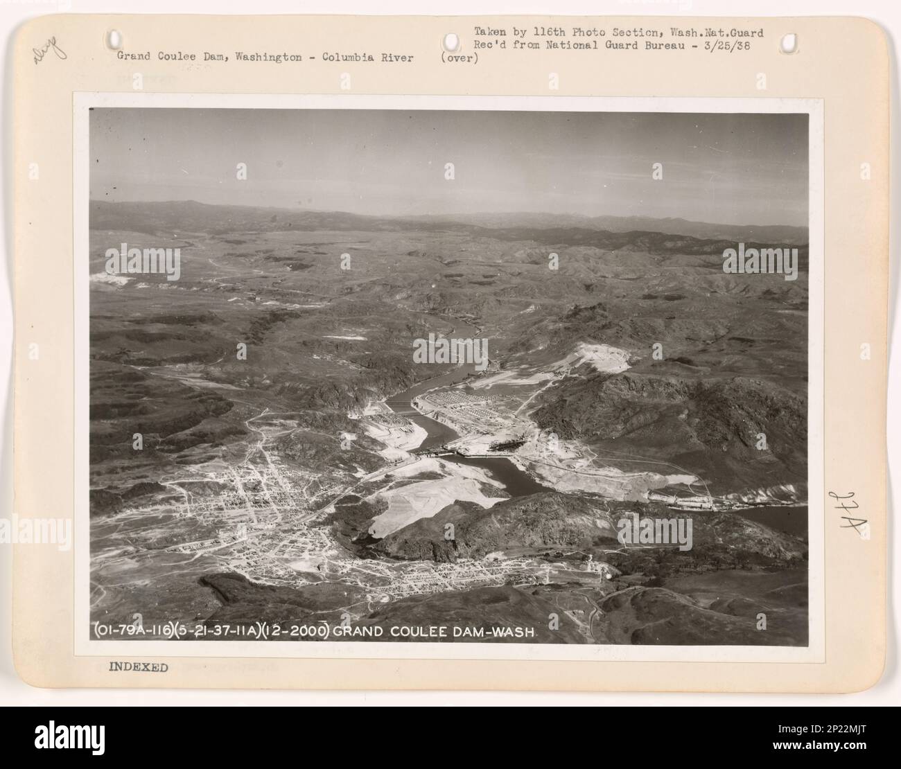 Washington - Grand Coulee Dam, Aerial Photograph Stock Photo - Alamy