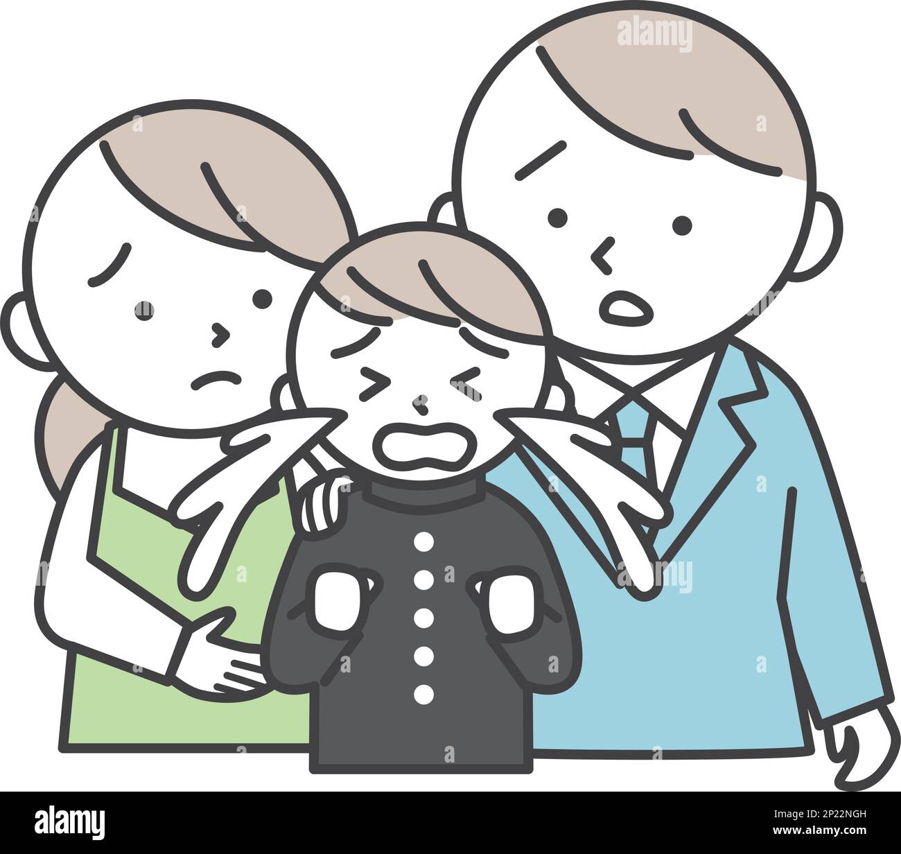 Crying Family Clipart