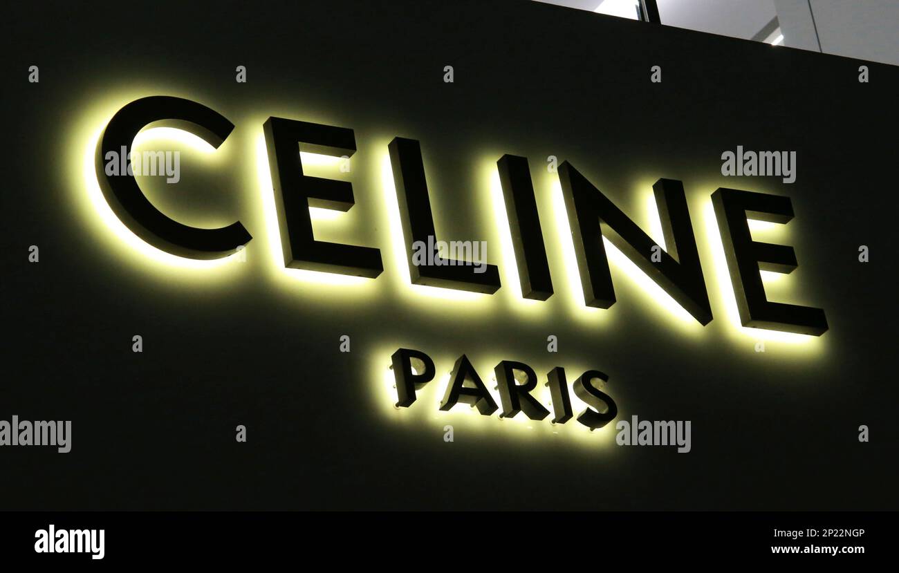 The logo of Celine (Céline) is seen at Omotesando in Minato Ward, Tokyo ...