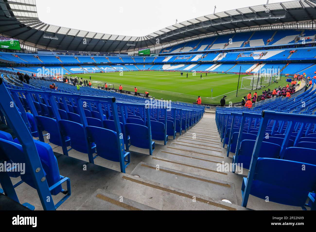 Interior view of the Etihad Stadium ahead of the Premier League match ...