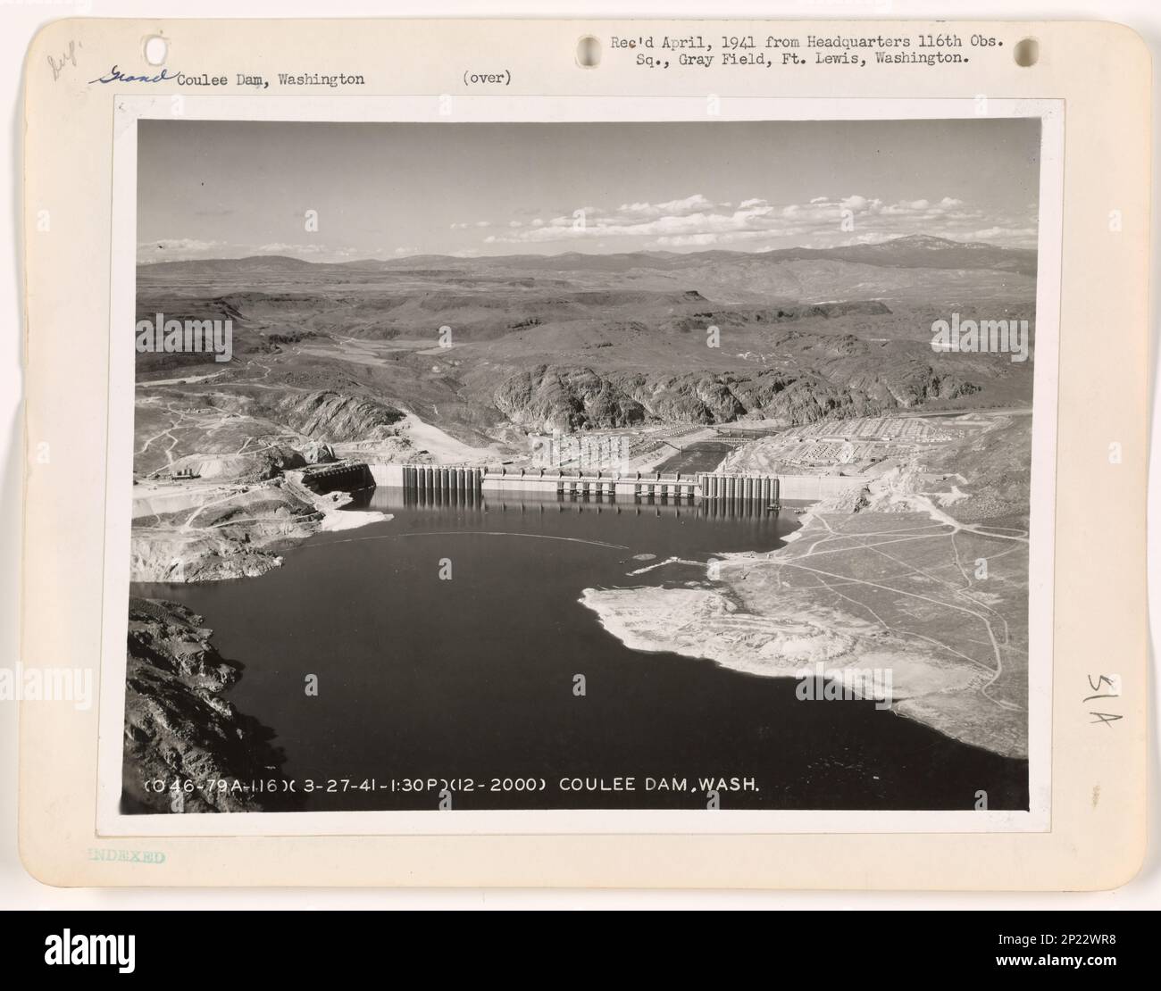 Washington - Grand Coulee Dam, Aerial Photograph Stock Photo - Alamy