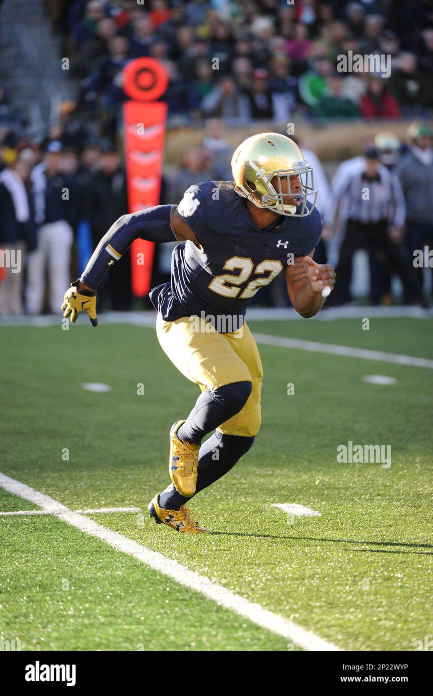 Notre Dame Fighting Irish Elijah Shumate (22) during a game against the ...