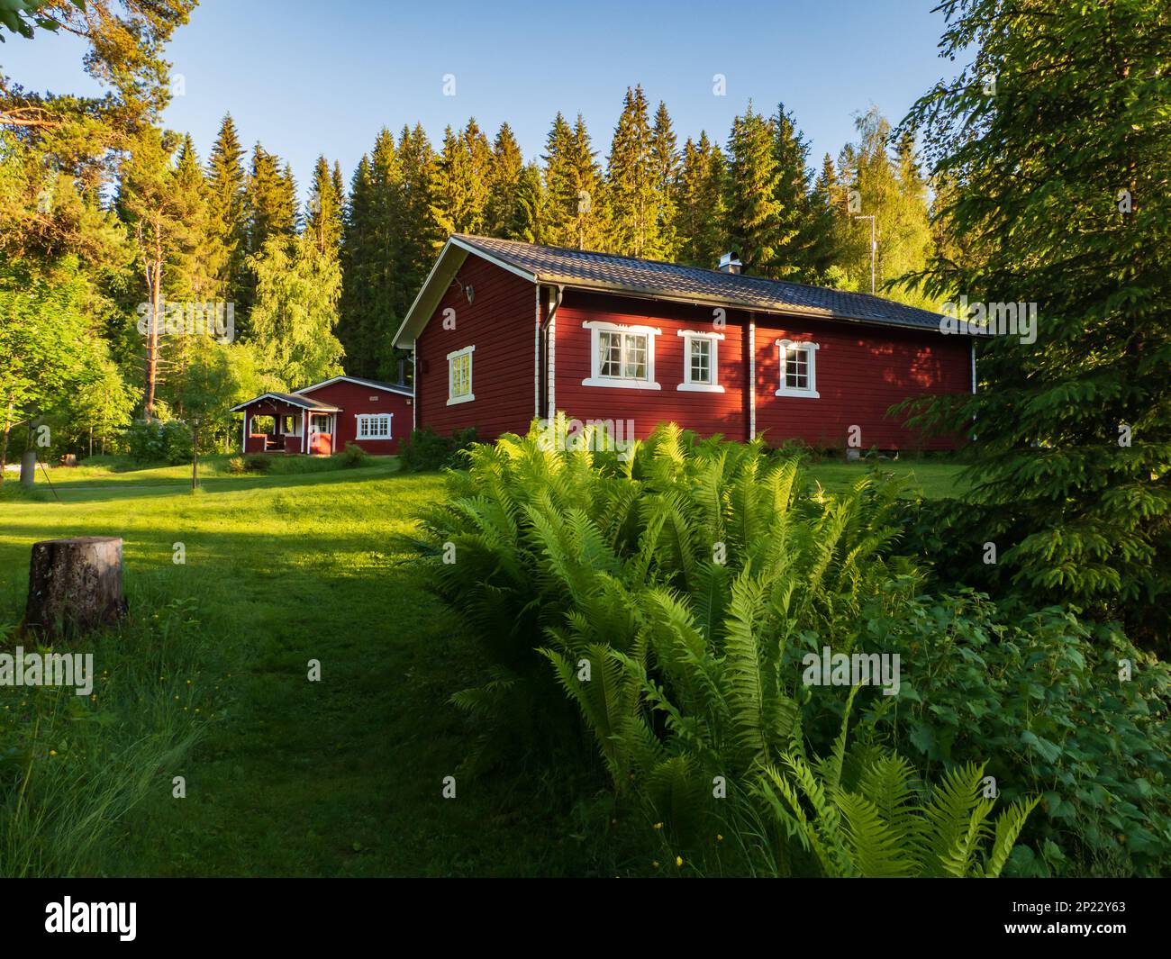 Axland, Sweden - Jun, 2021: Sommarstuga, a Swedish summer house ...