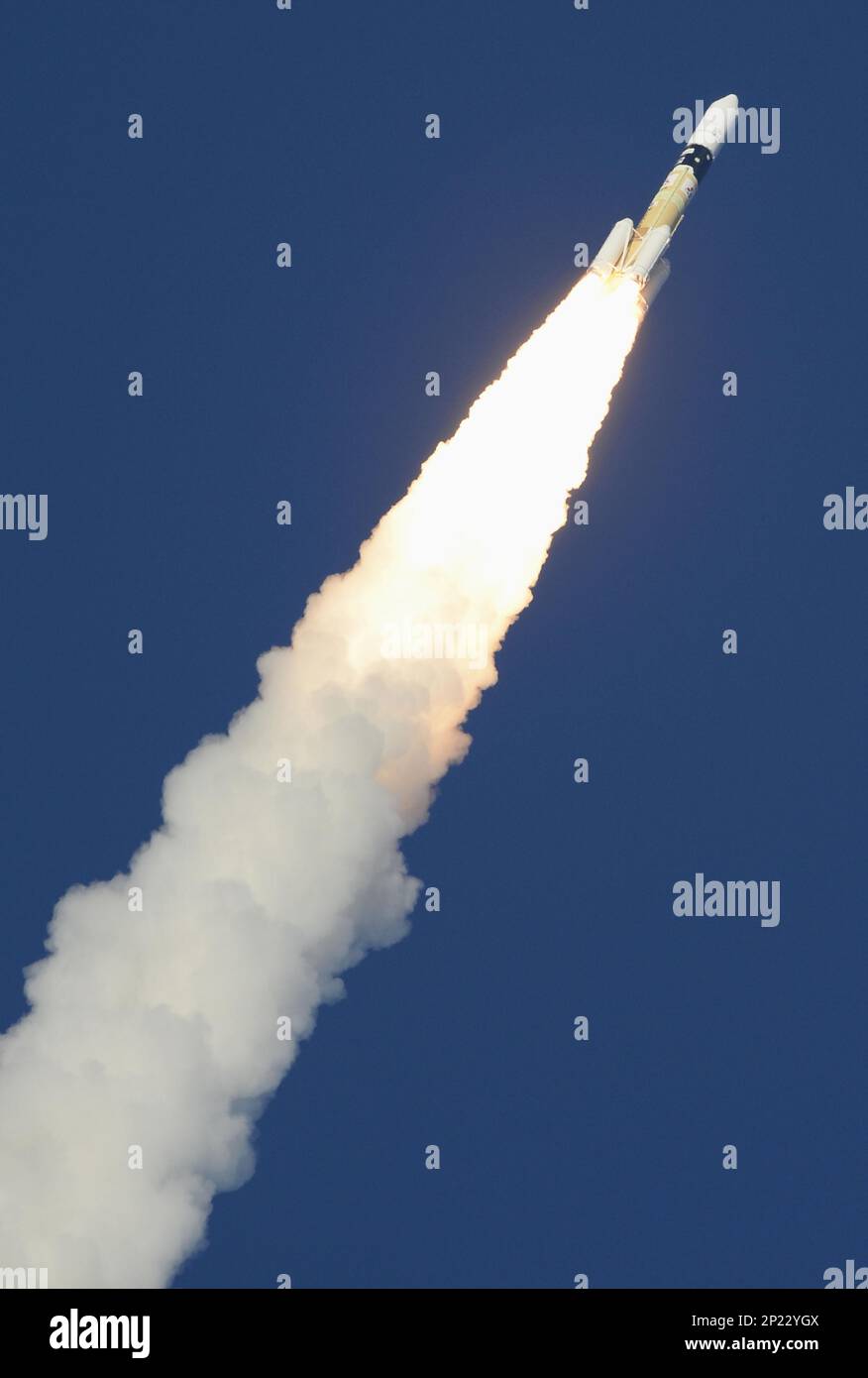 A Japanese H-2A rocket is launched from the Tanegashima Space Center in ...