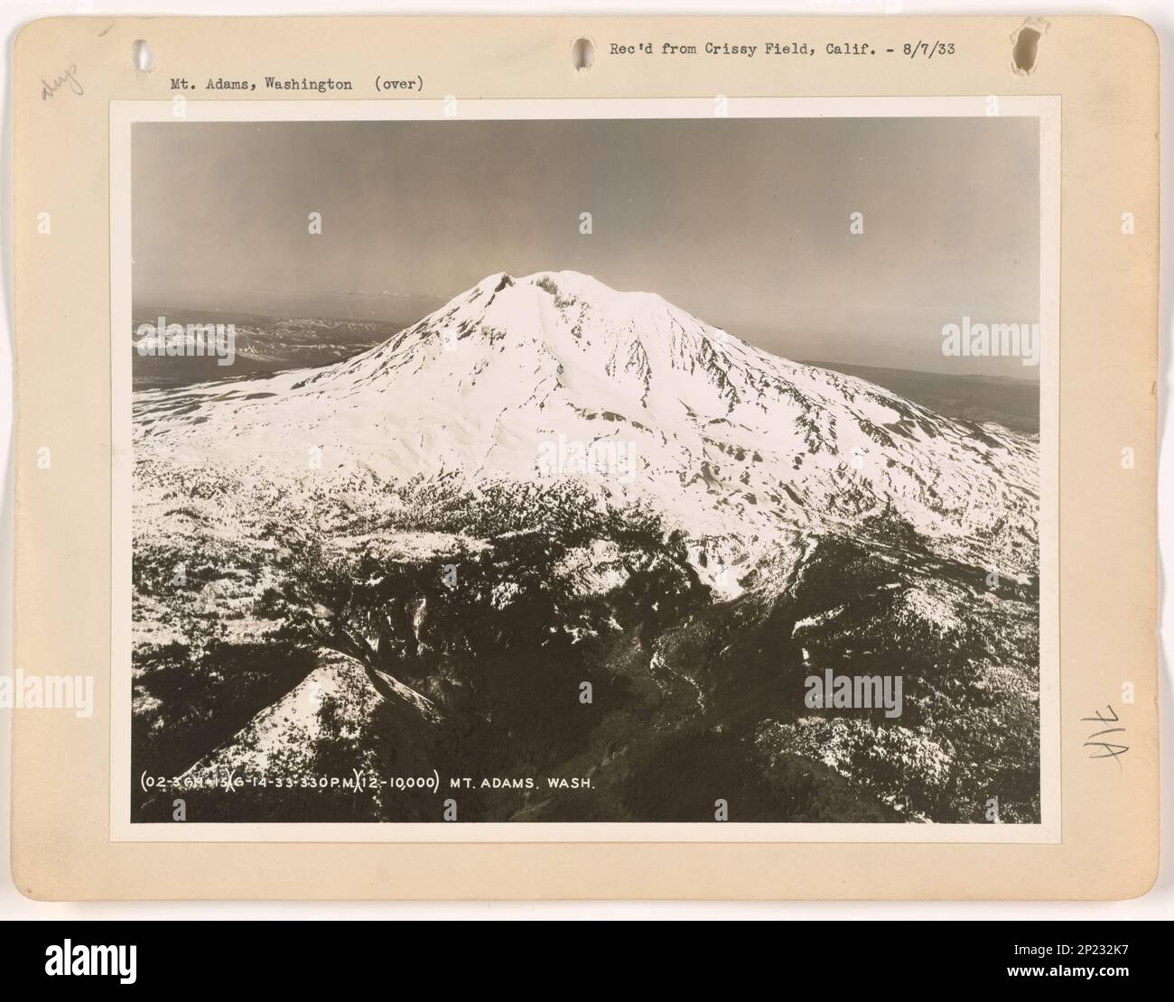 Washington - Mount Adams, Aerial Photograph Stock Photo - Alamy