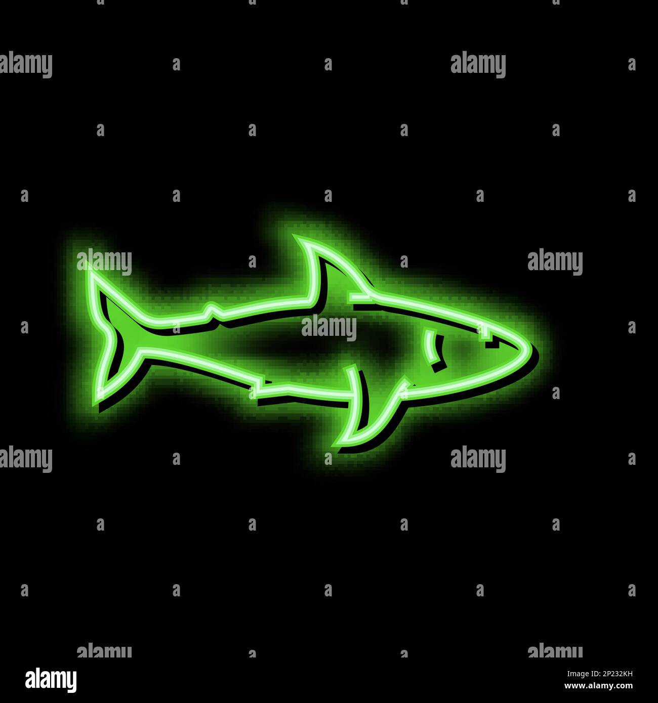 shark ocean neon glow icon illustration Stock Vector Image & Art - Alamy