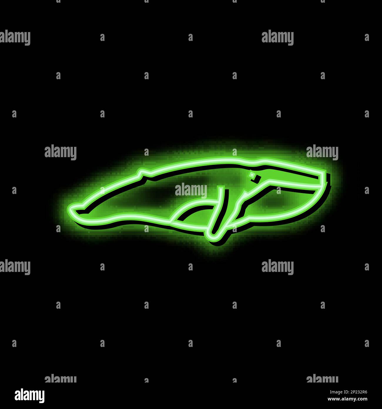 whale ocean neon glow icon illustration Stock Vector Image & Art - Alamy