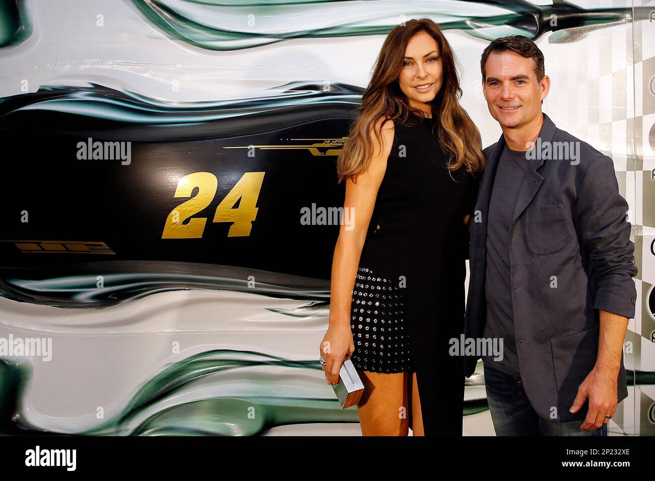 Jeff Gordon and Ingrid Vandebosch during the Jeff Gordon career ...