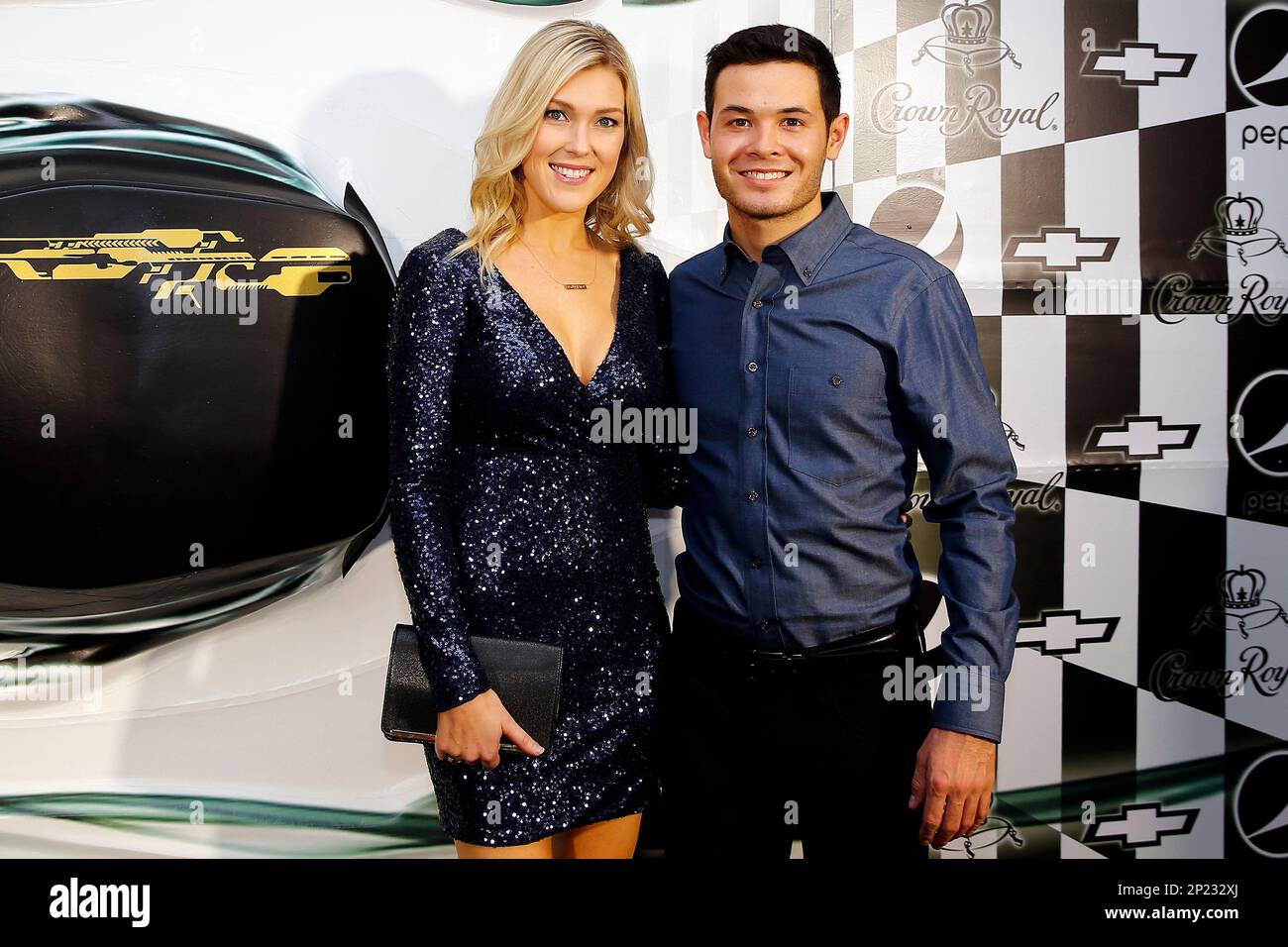 Kyle Larson and Katelyn Sweet during the Jeff Gordon career celebration ...