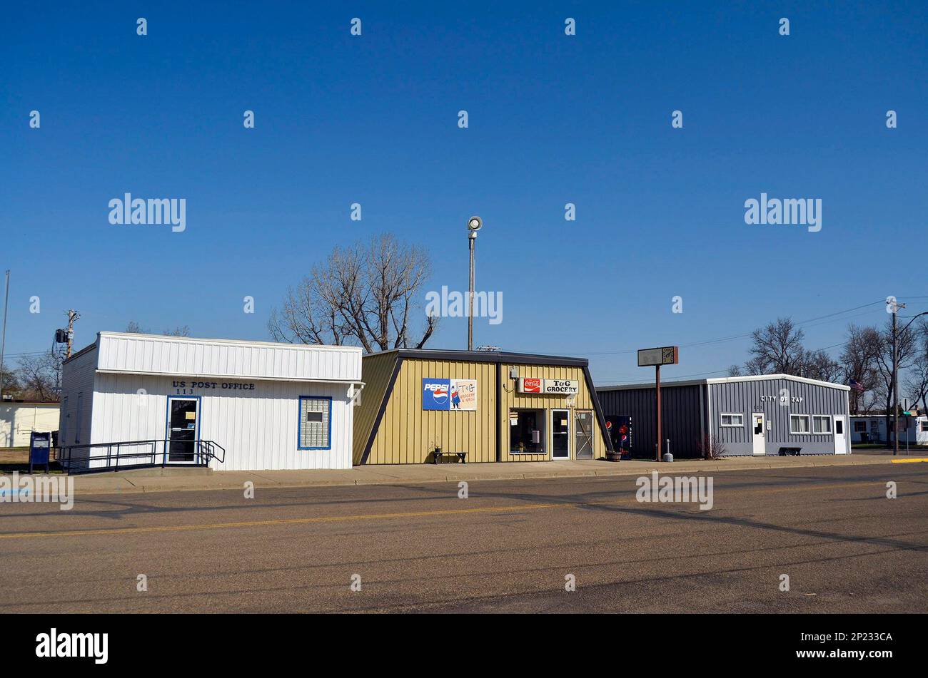 This April 2015 photo shows the town of Zap, N.D. The Mercer County ...