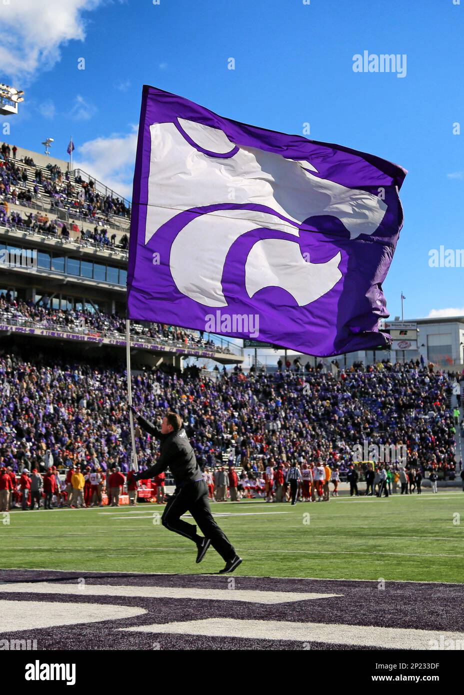 21 November 2015: Kansas State celebrates a touchdown in a Big 12 ...