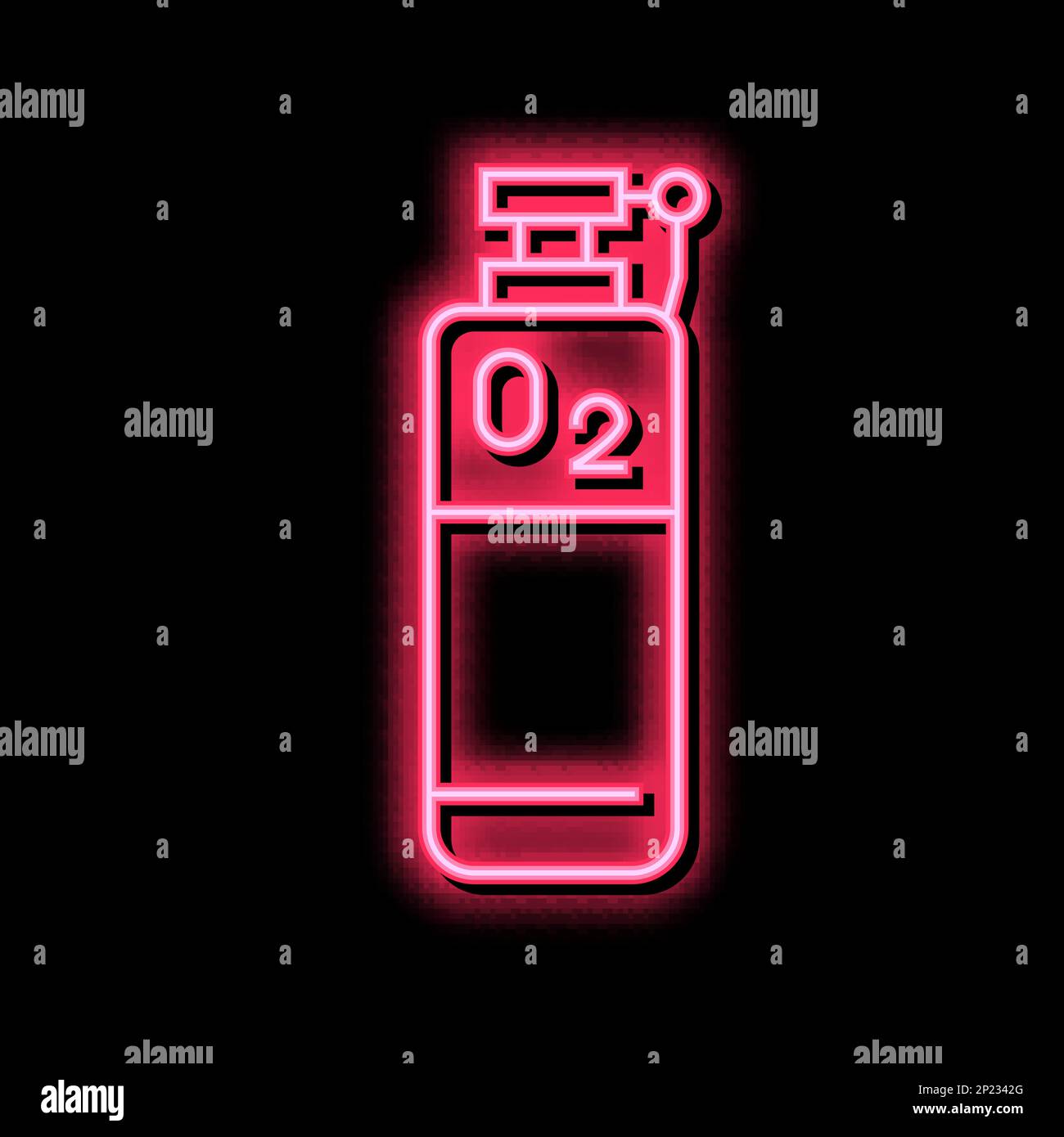 oxygen tank neon glow icon illustration Stock Vector Image & Art - Alamy