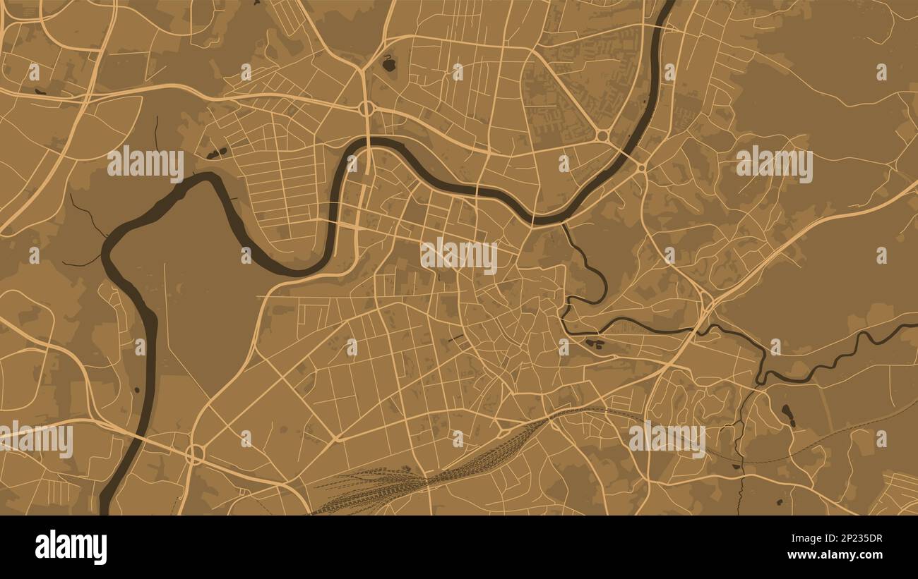 Vilnius city background map, brown and orange urban area municipal map ...