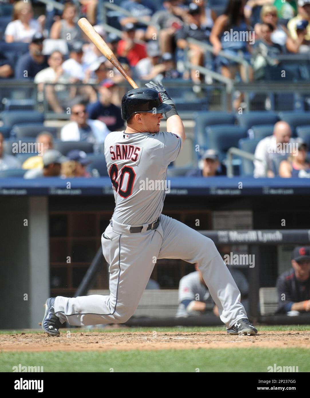 Cleveland Indians outfielder Jerry Sands (40) during game against the ...
