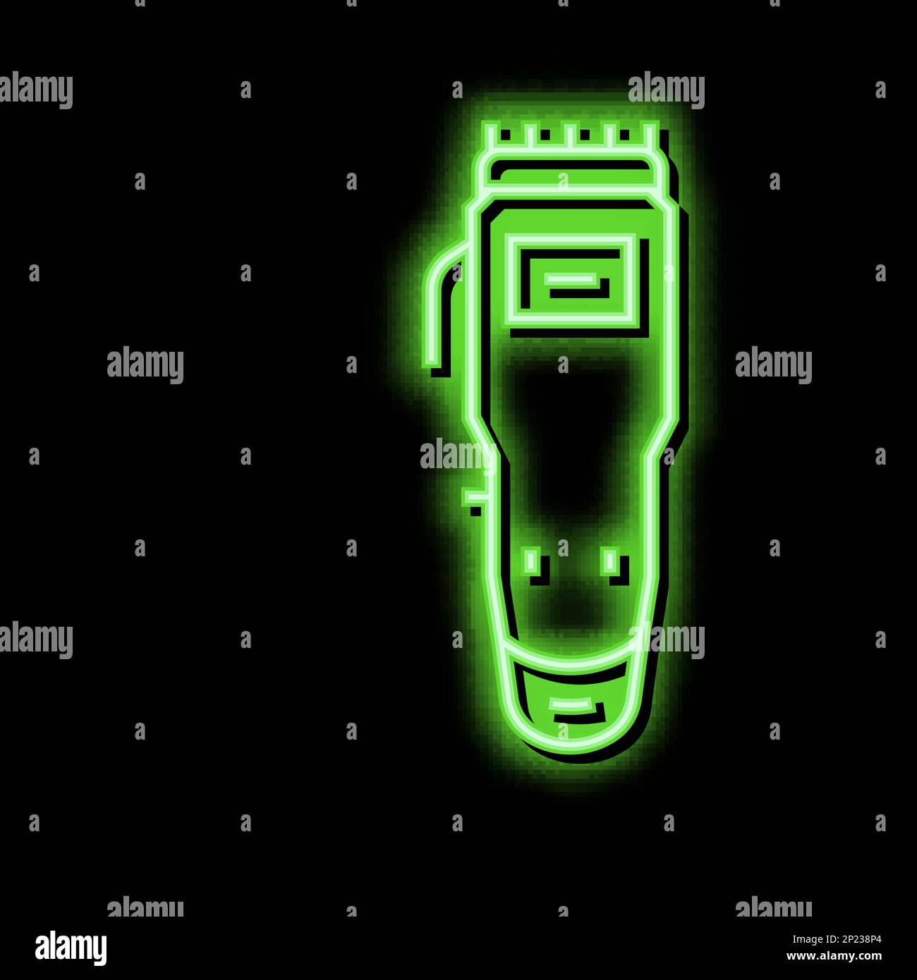 Trimmer Gadget Neon Glow Icon Illustration Stock Vector Image And Art Alamy