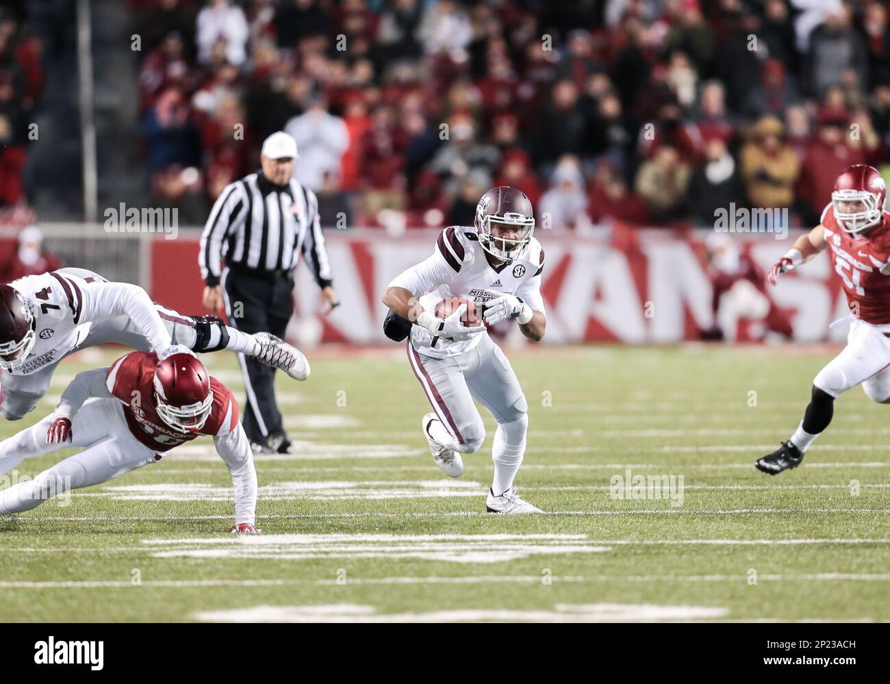 November 21, 2015: Mississippi State Bulldogs wide receiver Fred Ross ...
