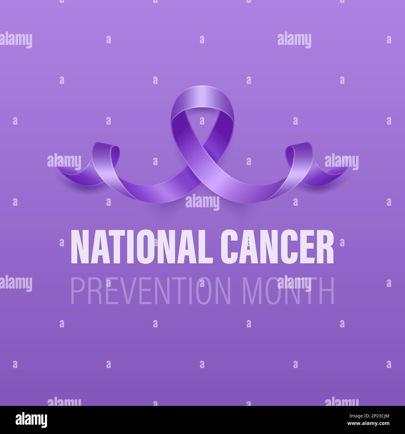 National Cancer Prevention Month Banner, Card, Placard with Vector 3d ...