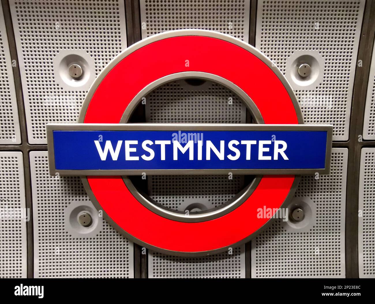 23 February 2023 - London, UK: TFL sign indicating Westminster Station ...