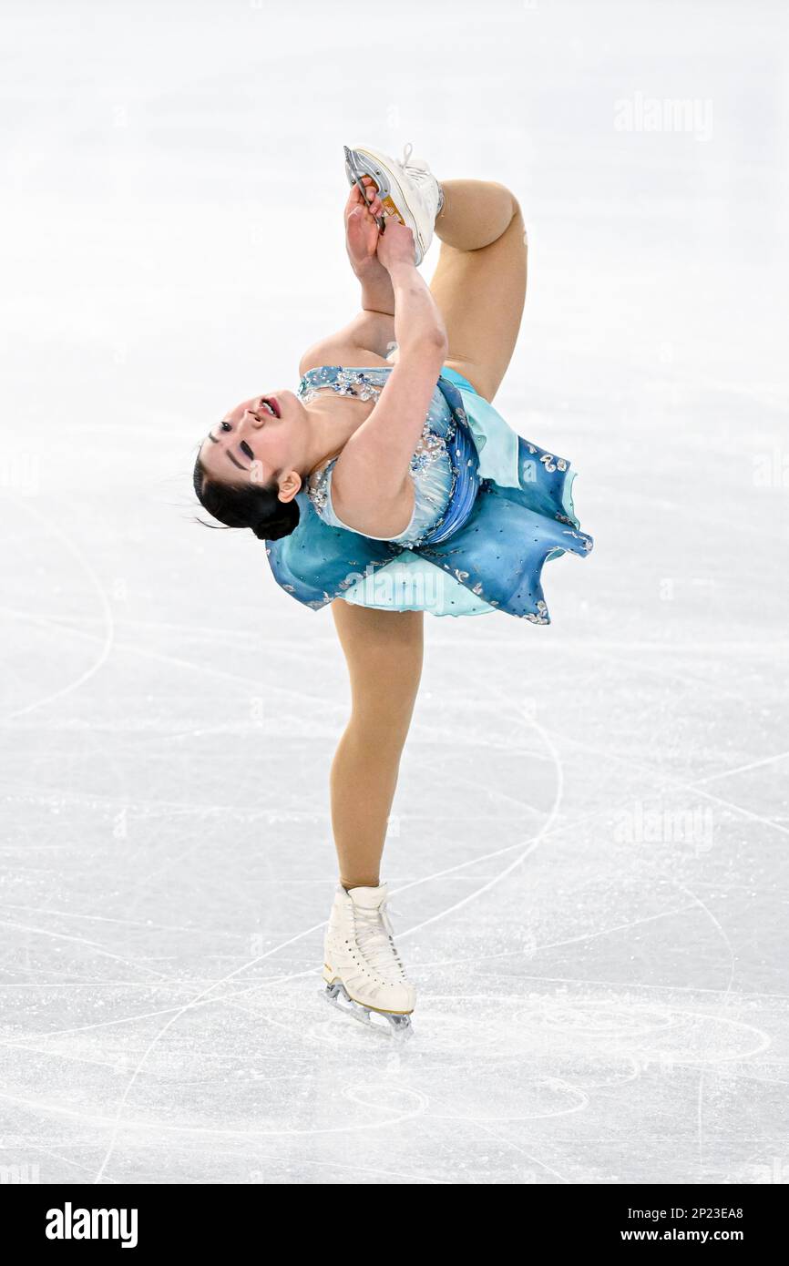 Clare SEO (USA), during Junior Women Free Skating, at the ISU World ...