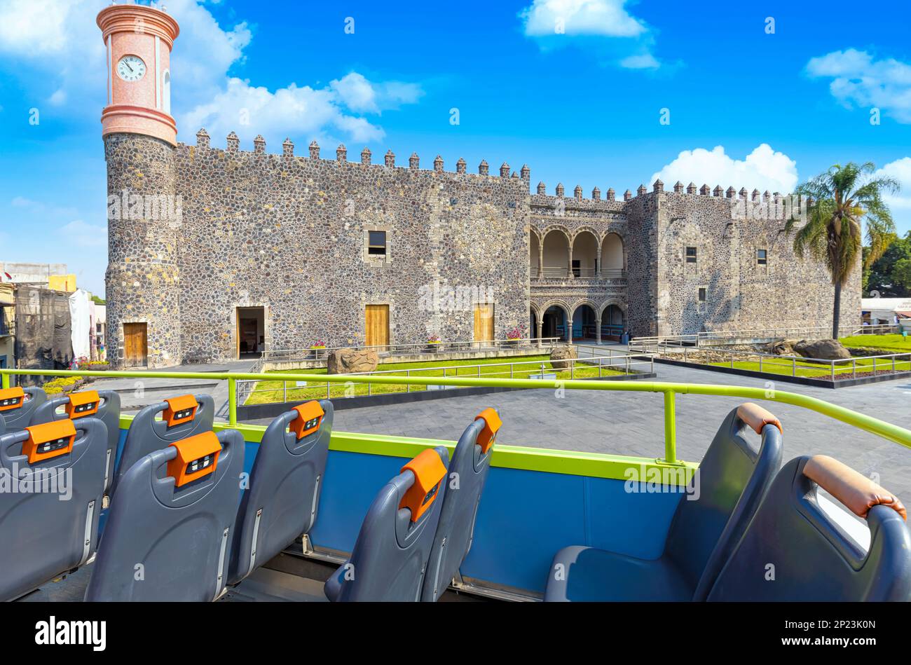 Central plaza in historic centre and colorful colonial architecture of ...