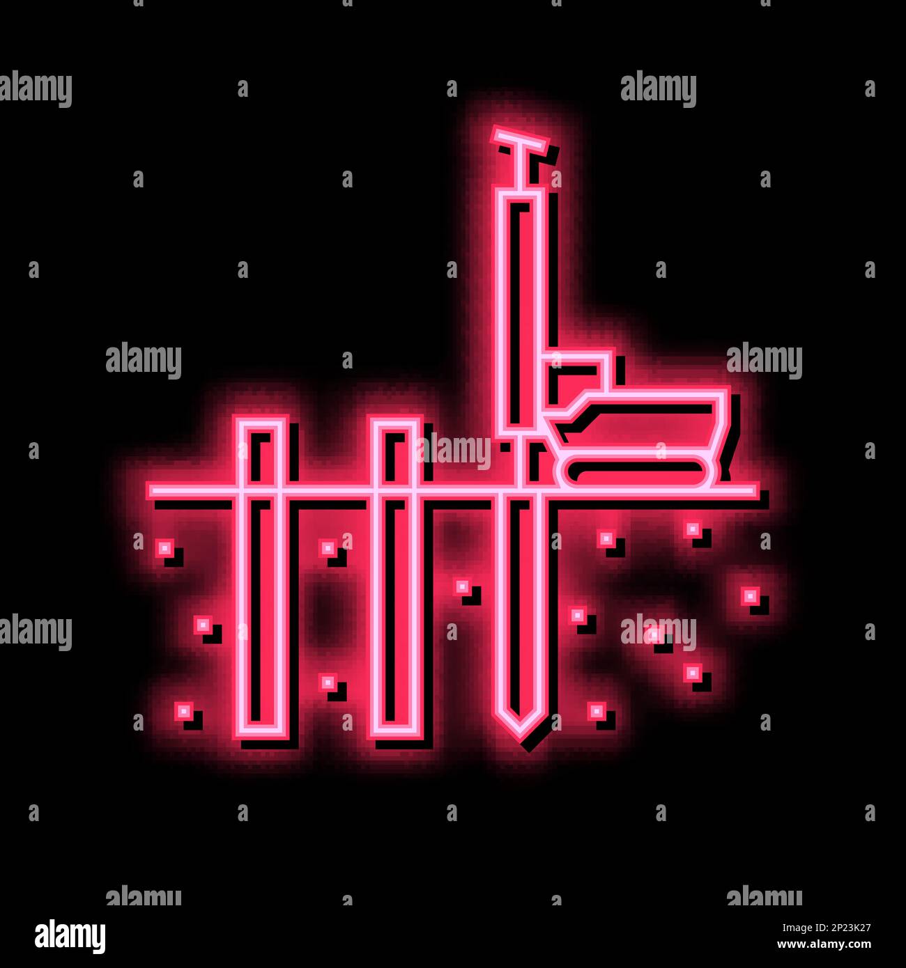 pile driving neon glow icon illustration Stock Vector Image & Art - Alamy