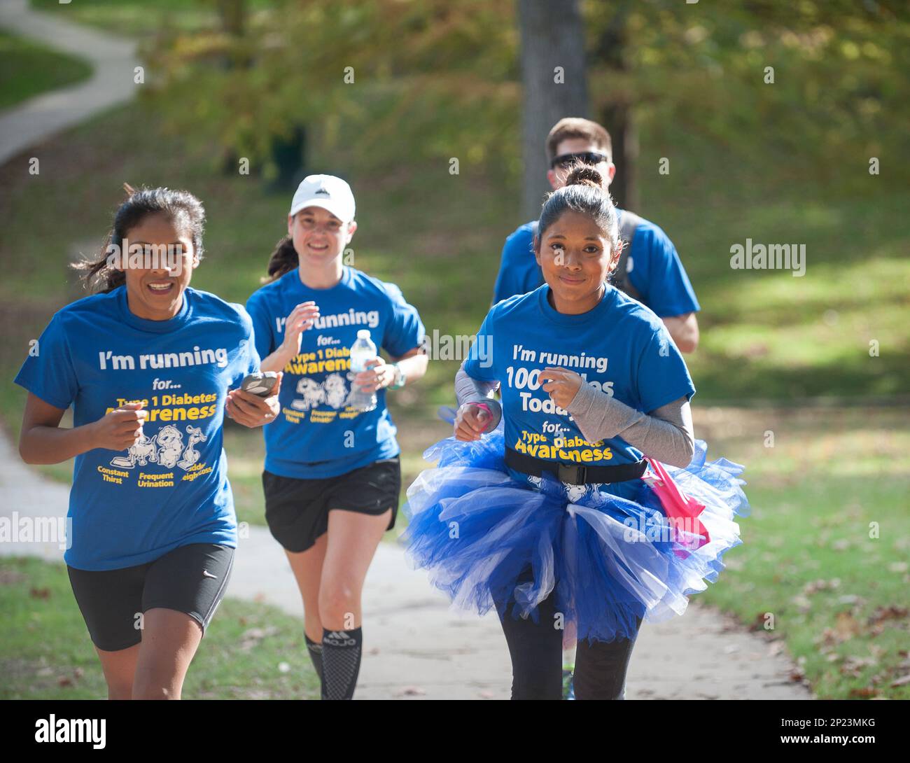 Angelica Gonzalez of Tyler wear a tutu as she passes through Bergfeld ...