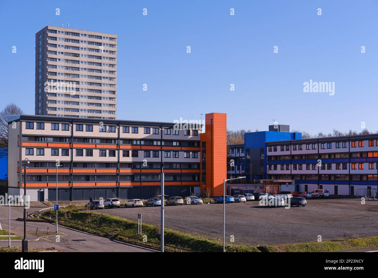 Modern block of flats in the UK Stock Photo - Alamy