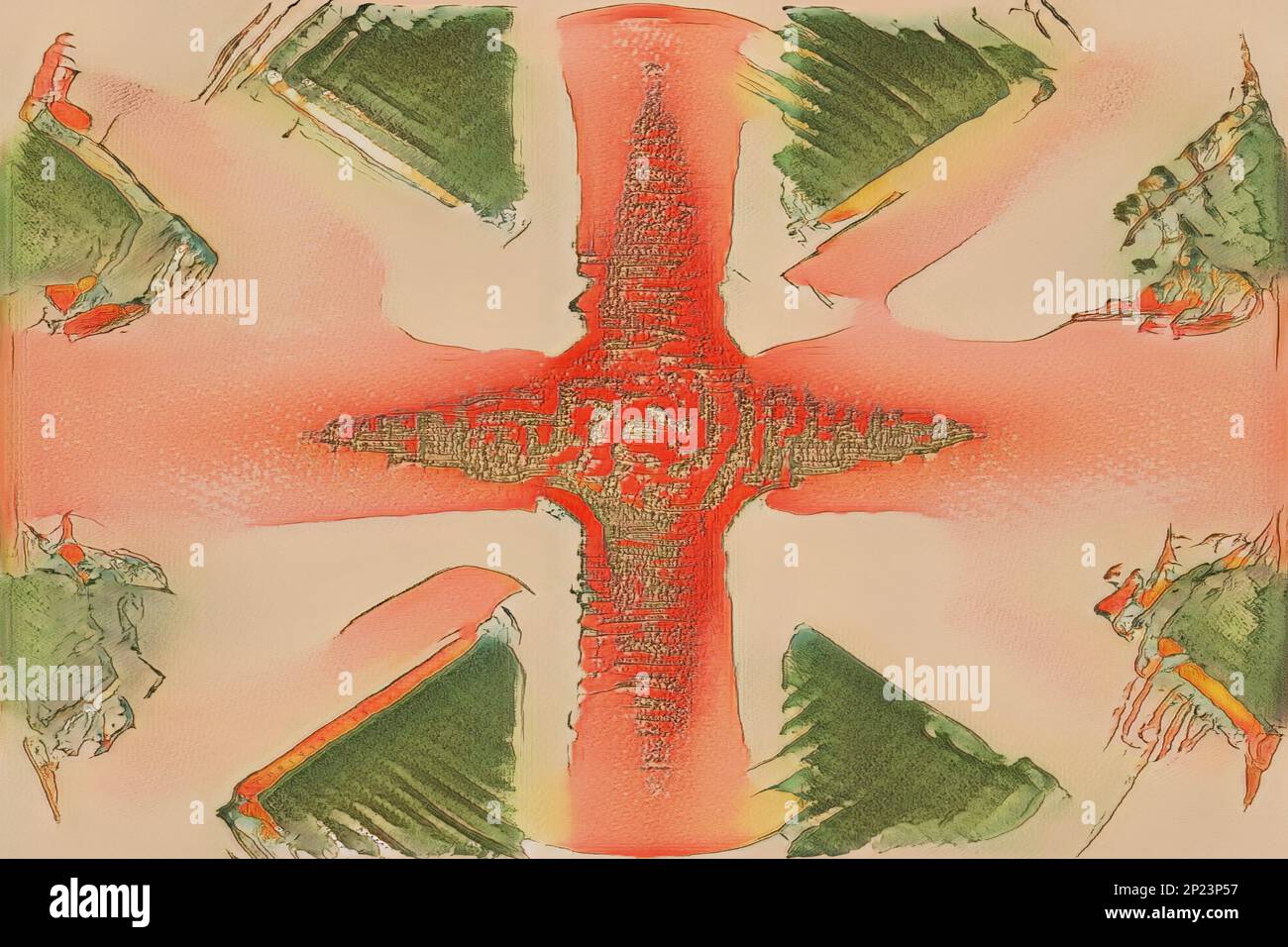 Digital Artwork based on a 'cross' theme Stock Photo - Alamy