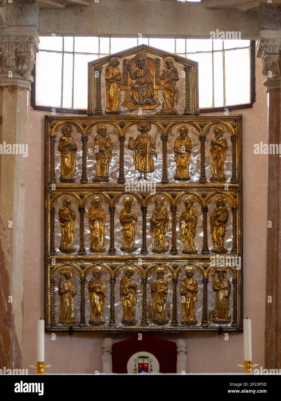 Silver work altar, Kotor Cathedral Stock Photo - Alamy