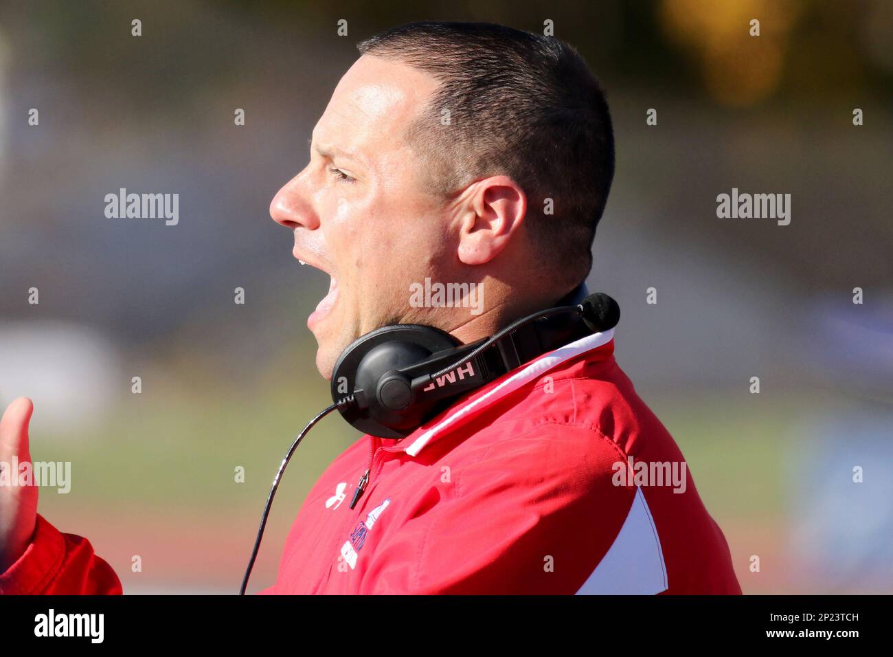 Stepinac Crusaders head coach Joe Spagnolo is seen on the sidelines ...