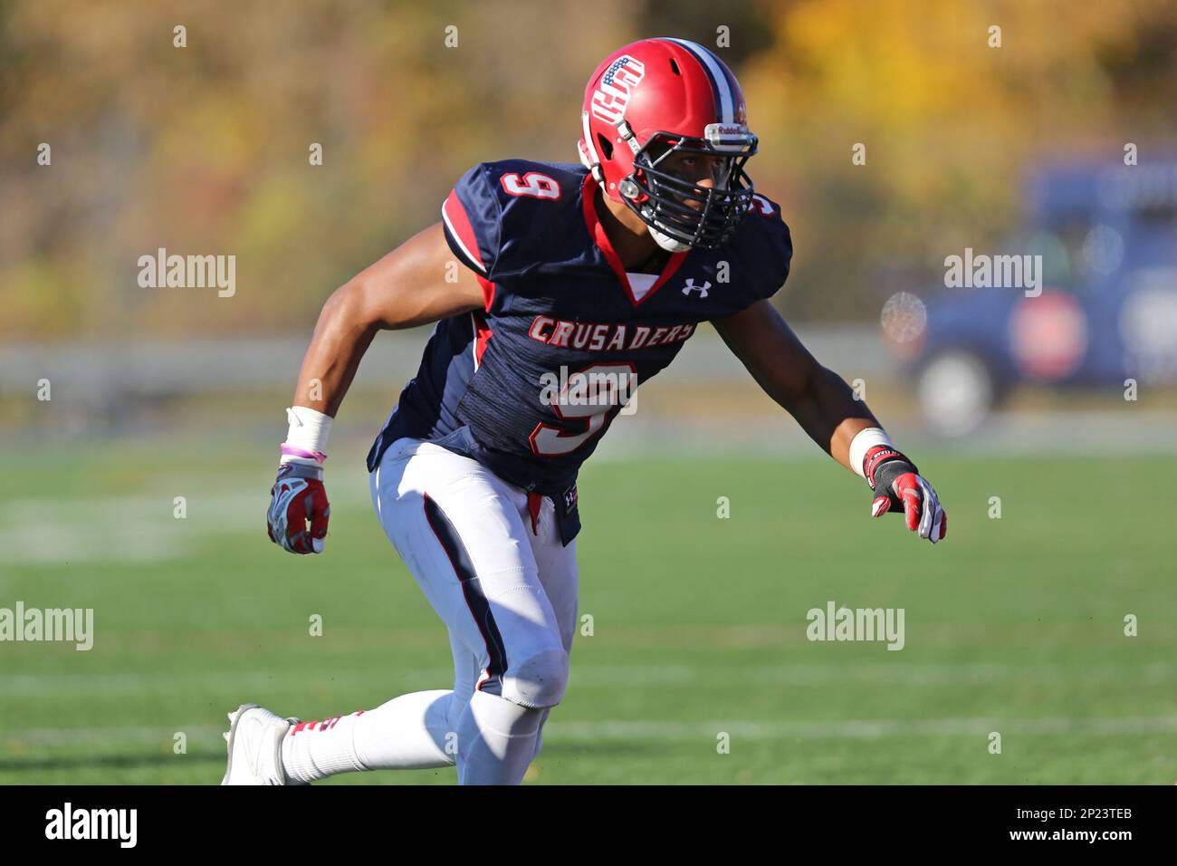 Stepinac Crusaders Robinson DeLaCruz #9 in action against the Chaminade ...