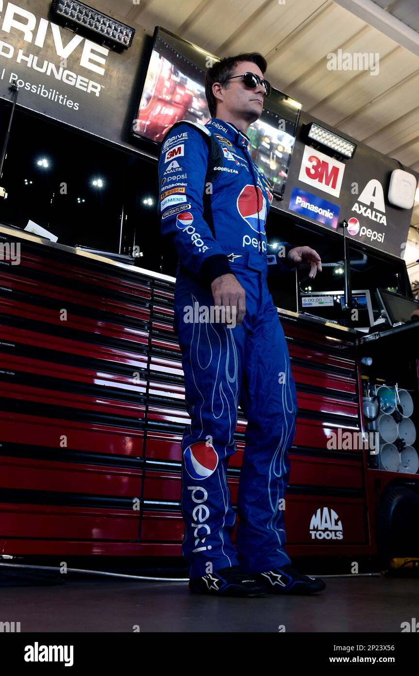 Jeff Gordon during practice for the NASCAR Sprint Cup Series Quicken ...