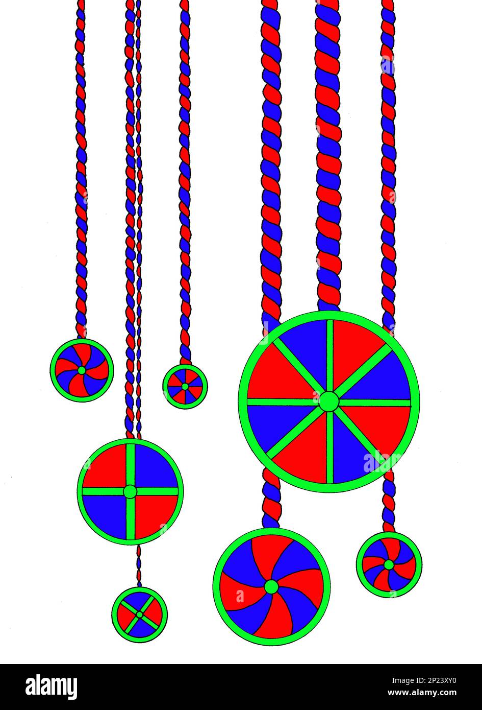 Hand drawn, digitally coloured, random pattern Stock Photo - Alamy