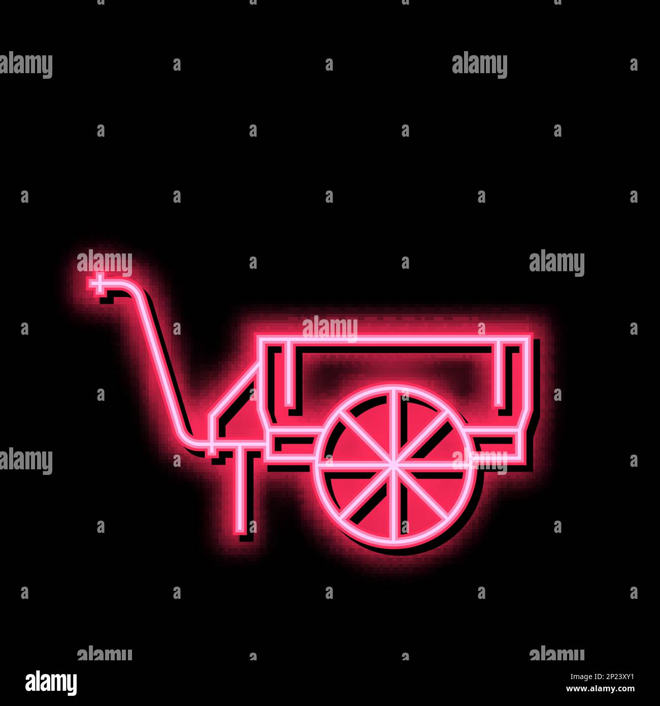 farm cart neon glow icon illustration Stock Vector Image & Art - Alamy