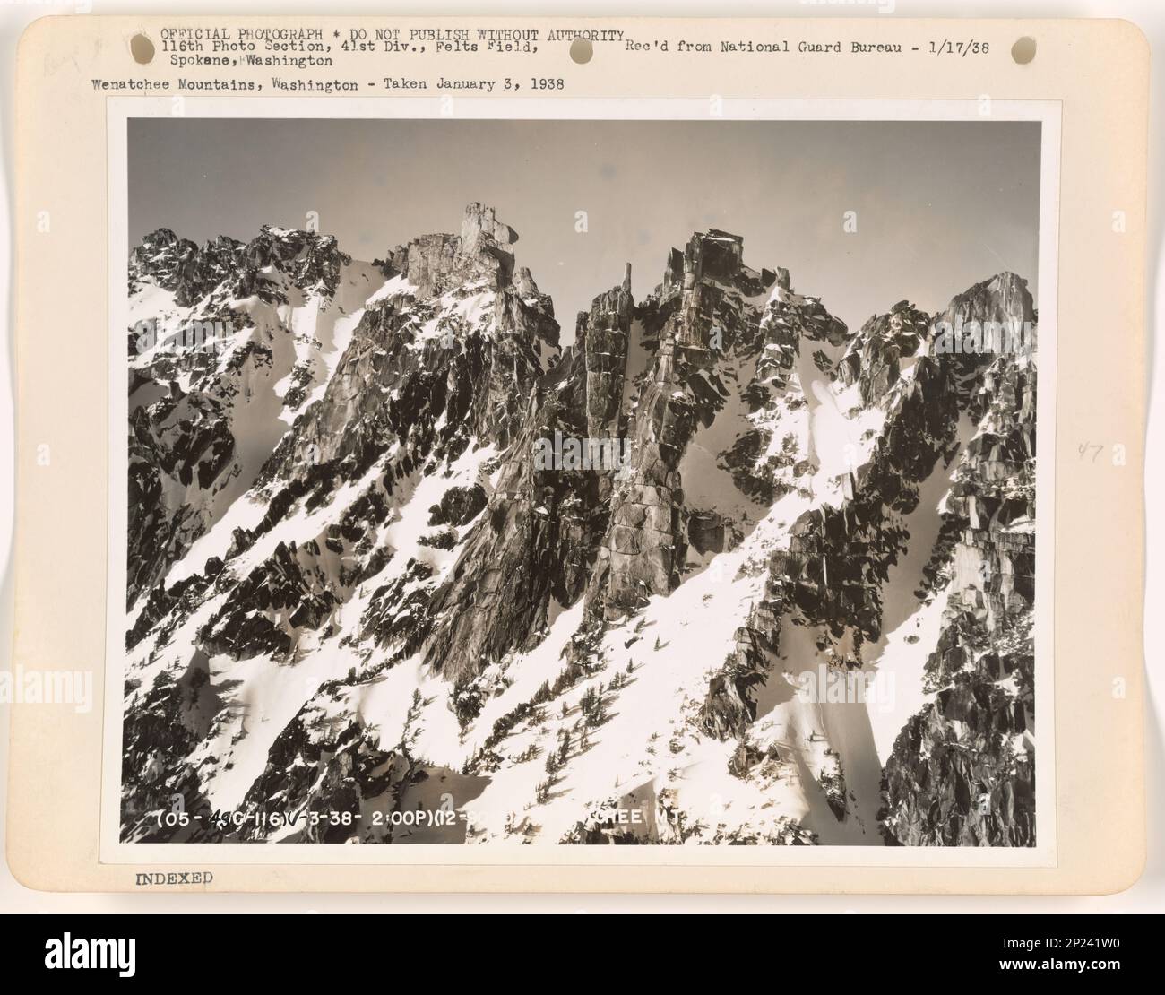 Washington - Wenatchee Mountains, Aerial Photograph Stock Photo - Alamy