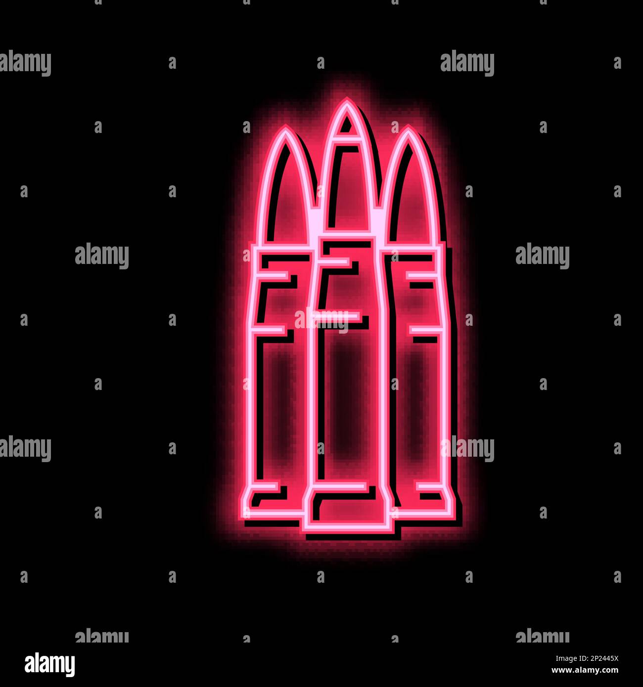 armor piercing bullets neon glow icon illustration Stock Vector Image ...