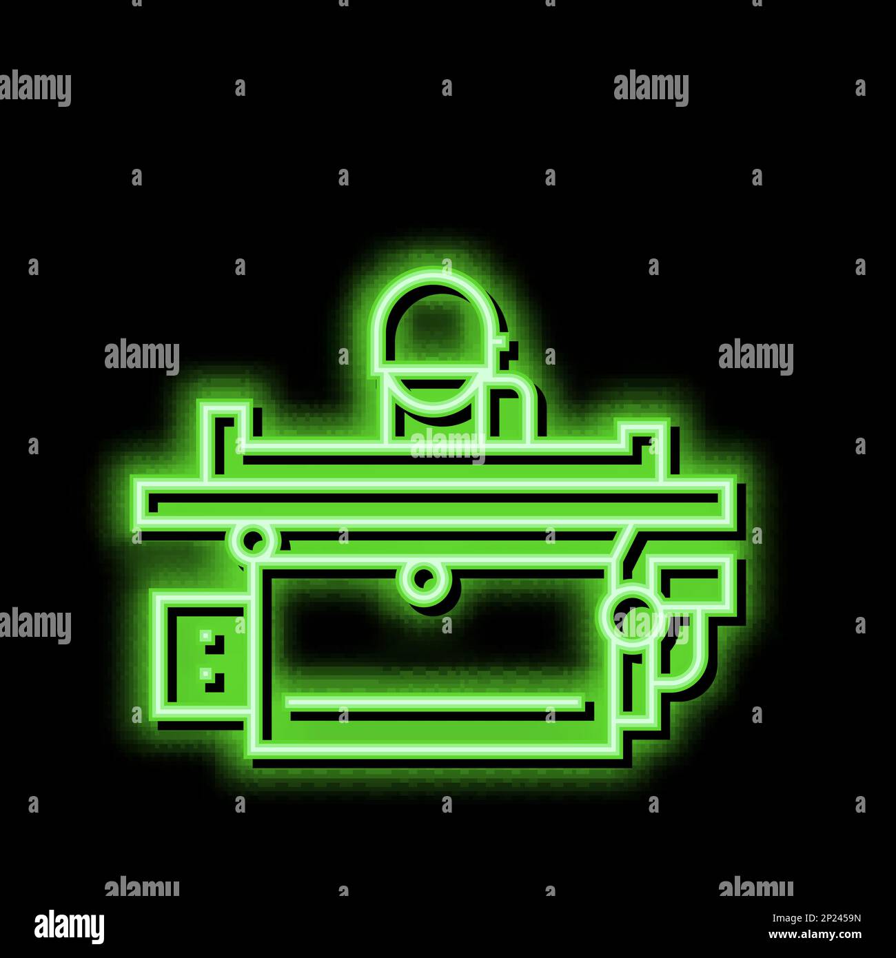 grinding machine neon glow icon illustration Stock Vector Image & Art ...