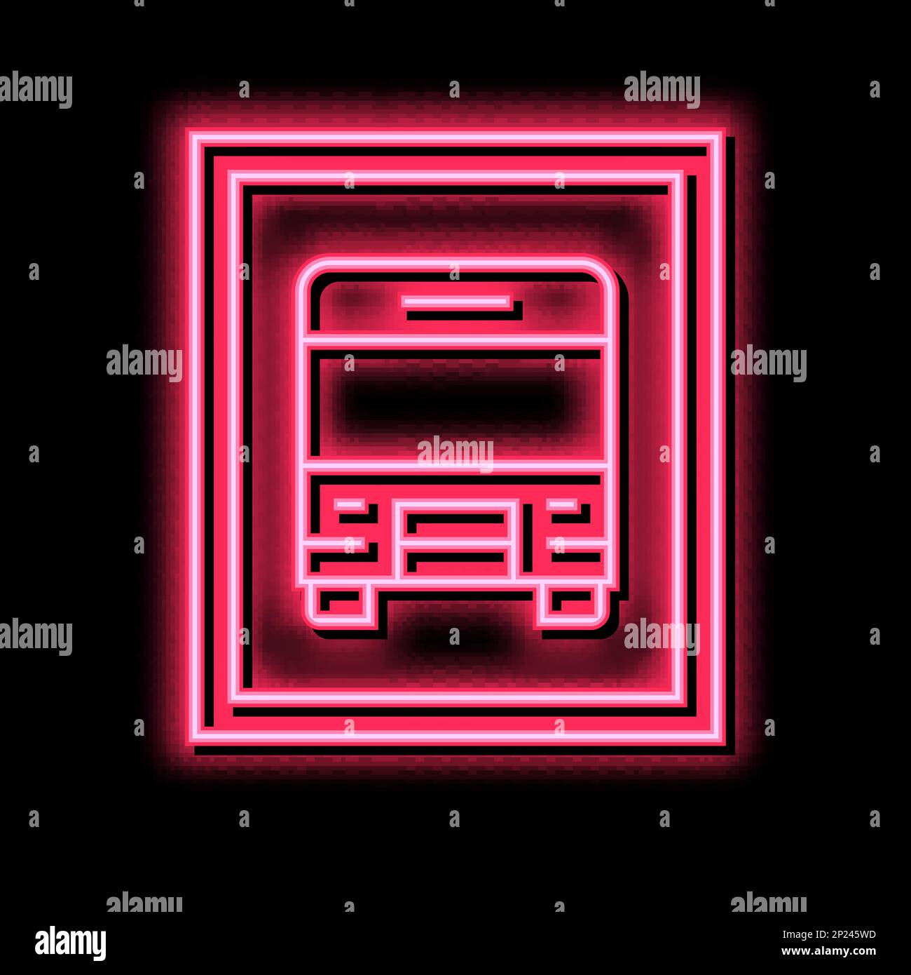 bus stop station sign color icon vector illustration Stock Vector Image ...