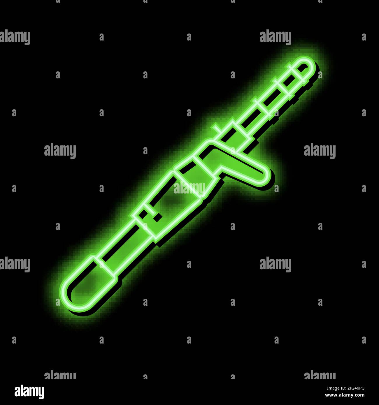 casting rods neon glow icon illustration Stock Vector Image & Art - Alamy