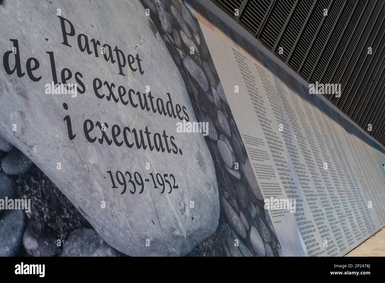 Memorial for those executed during the Franco dictatorship in Barcelona ...