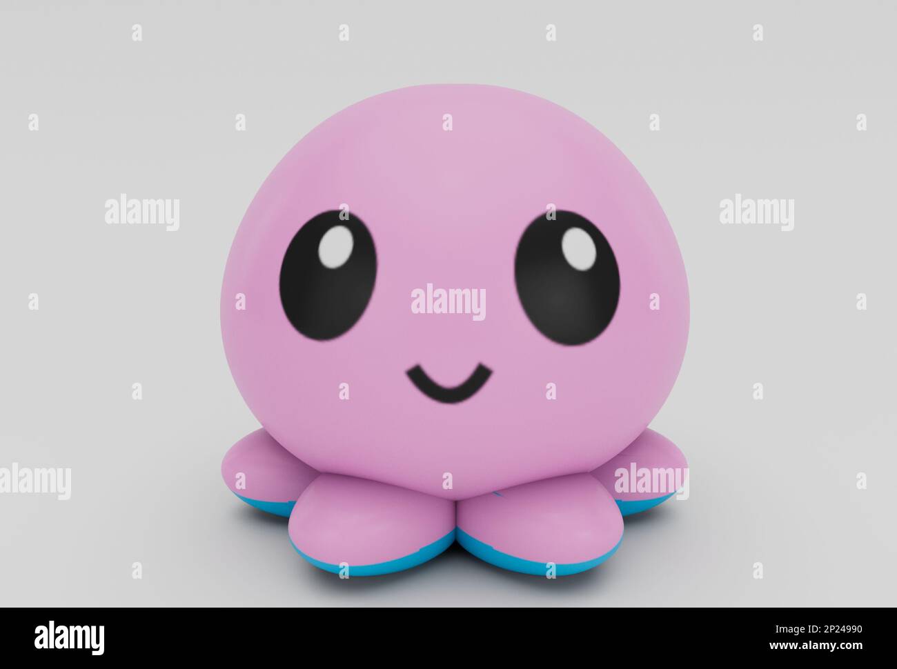 cute Cartoon Octopus Toy minimal 3d illustration on white background ...