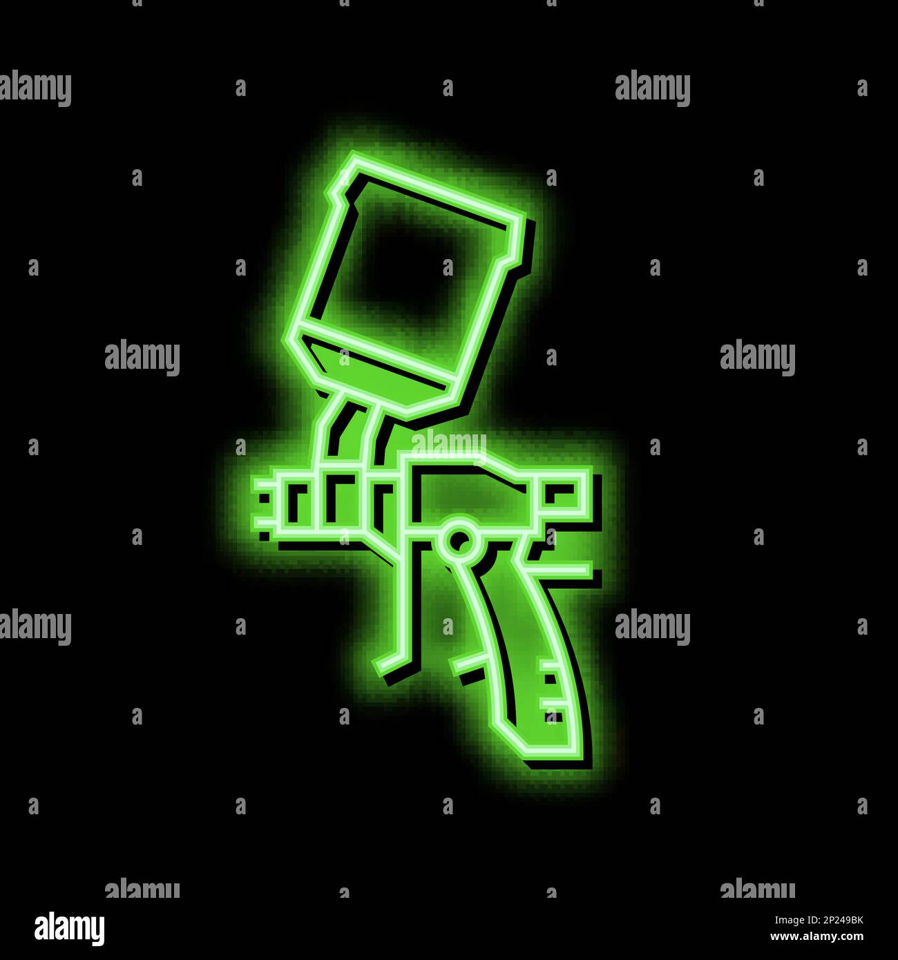 gun for painting from air compressor neon glow icon illustration Stock ...