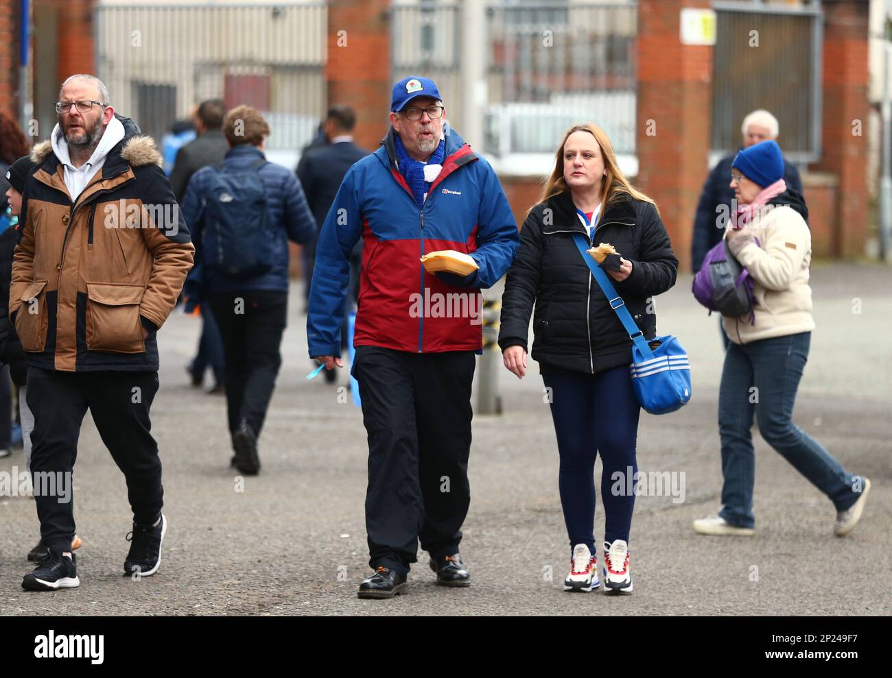 Blackburn Rovers fans outside the stadium before the Sky Bet ...