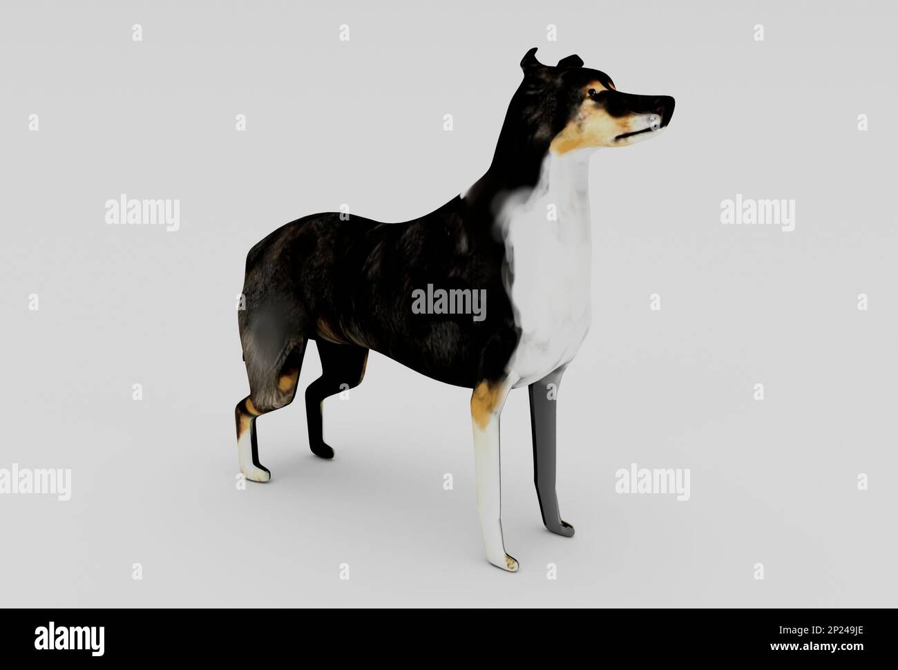 dog 3d rendering on white background minimal 3d illustration Stock ...