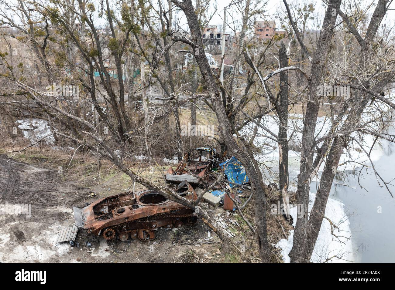 Russia tank destroyed donetsk hi-res stock photography and images - Alamy