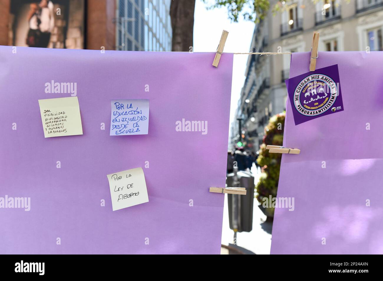 Feminist messages at the celebration of the assembly 'Feminism in the ...