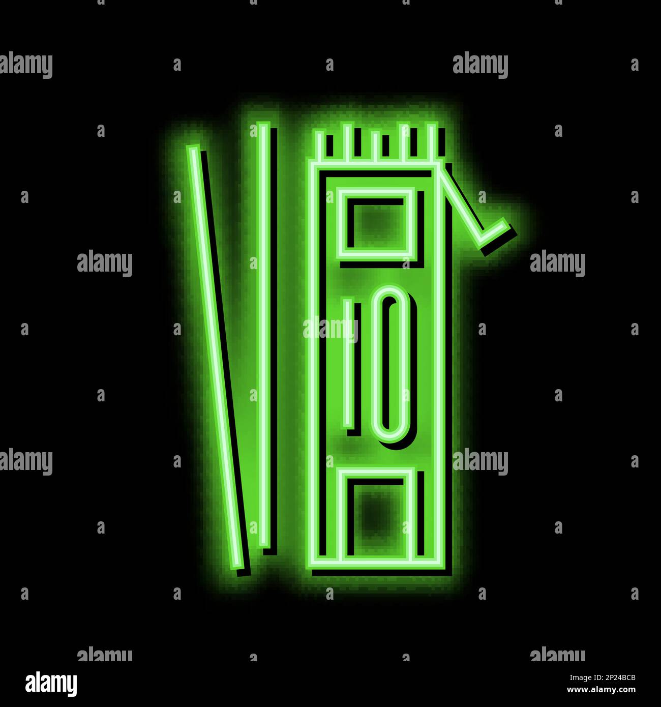 electrodes for welding neon glow icon illustration Stock Vector Image ...